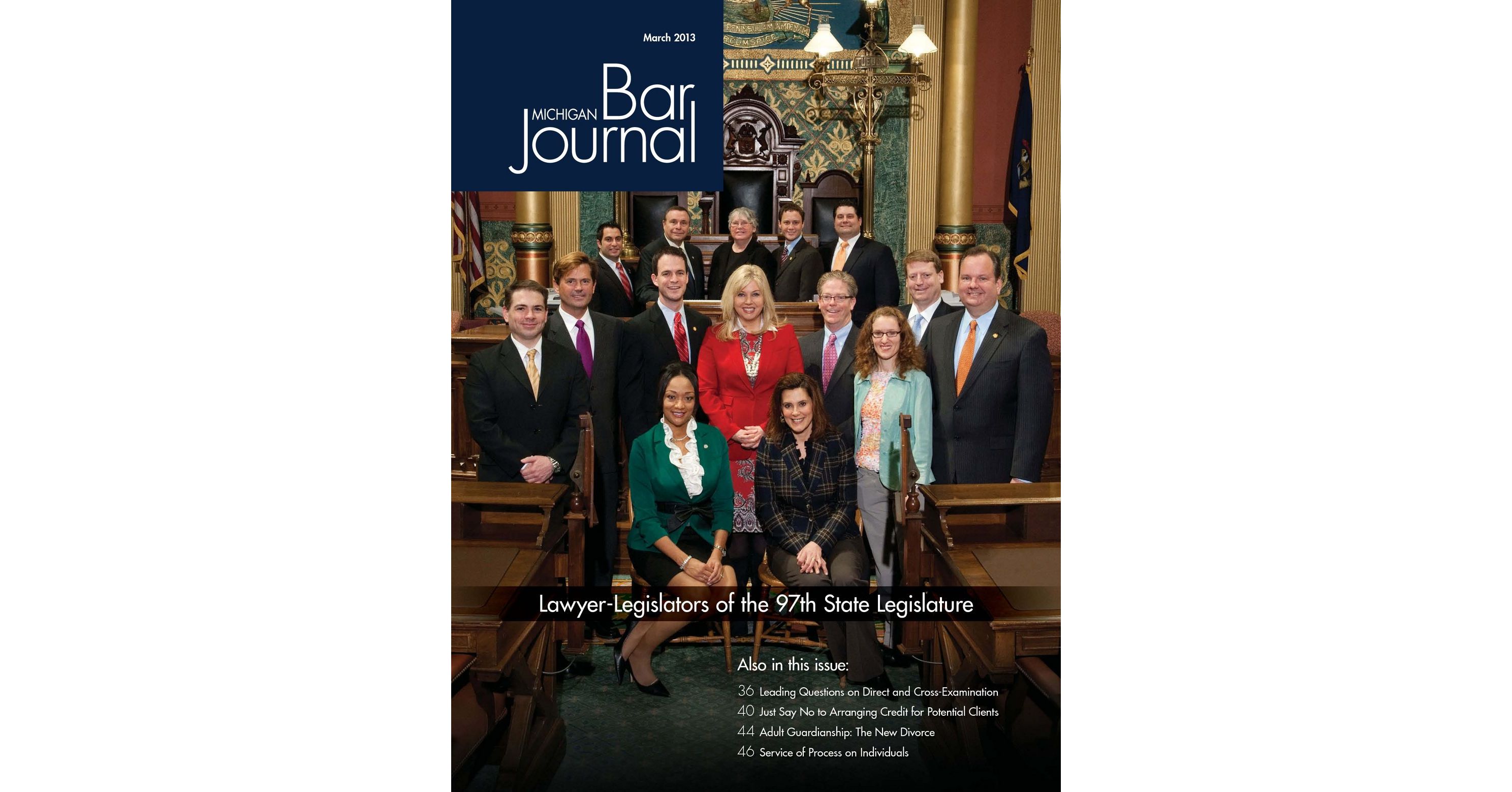 Michigan Bar Journal March 2013