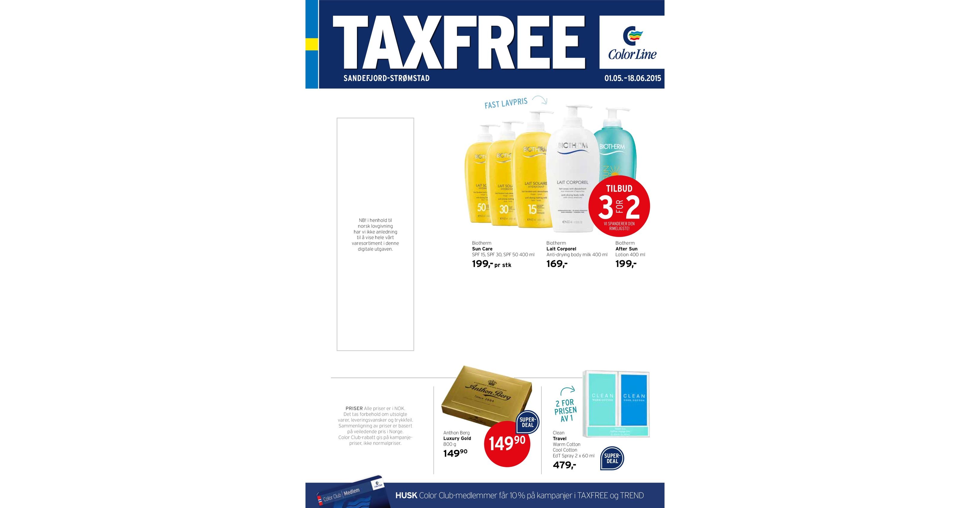 SWE_TAXFREE Magazine_A4_Mai_Juni_Color Line 2015 WEB