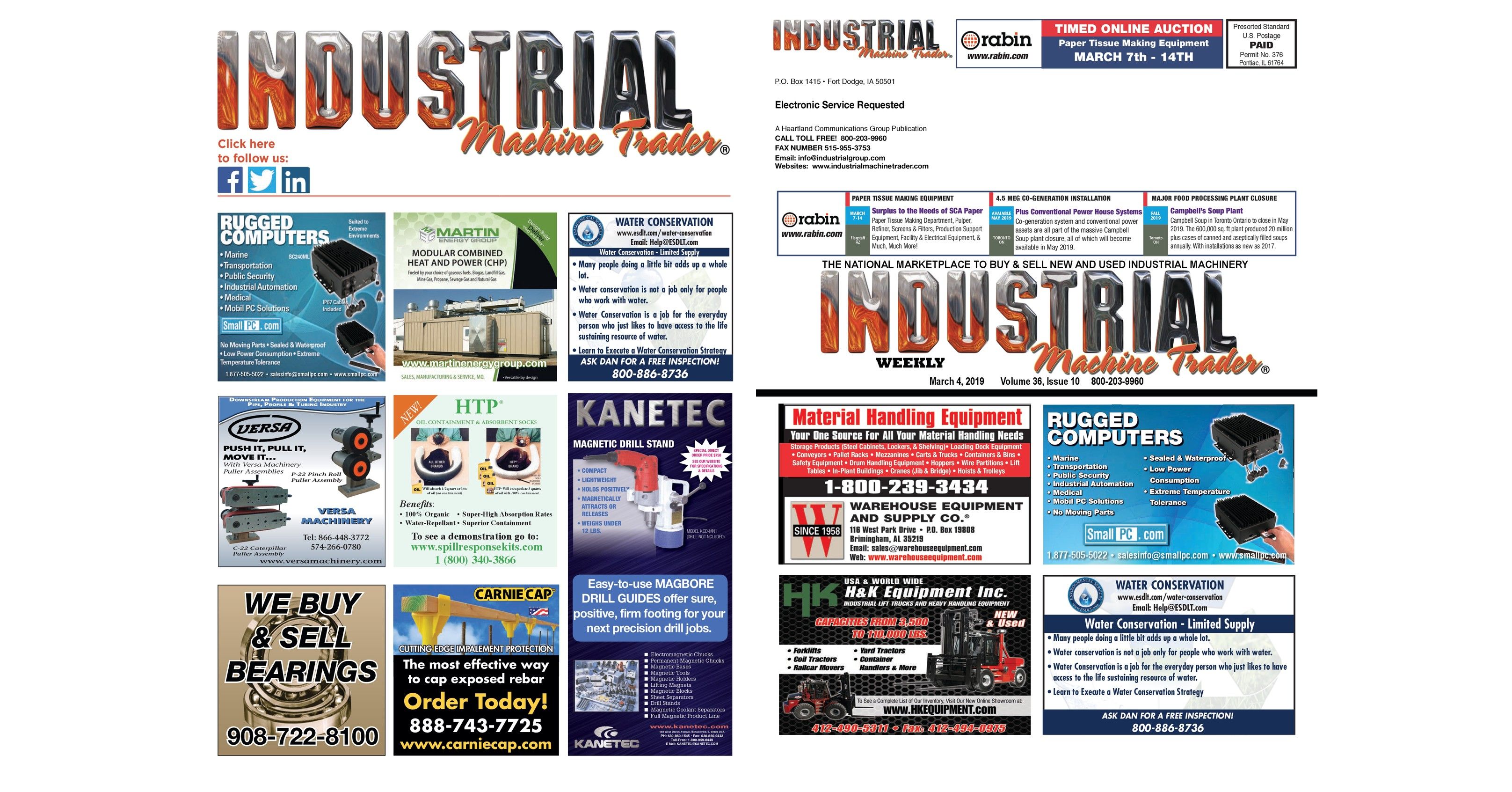 March 4, 2019 - Industrial Machine Trader