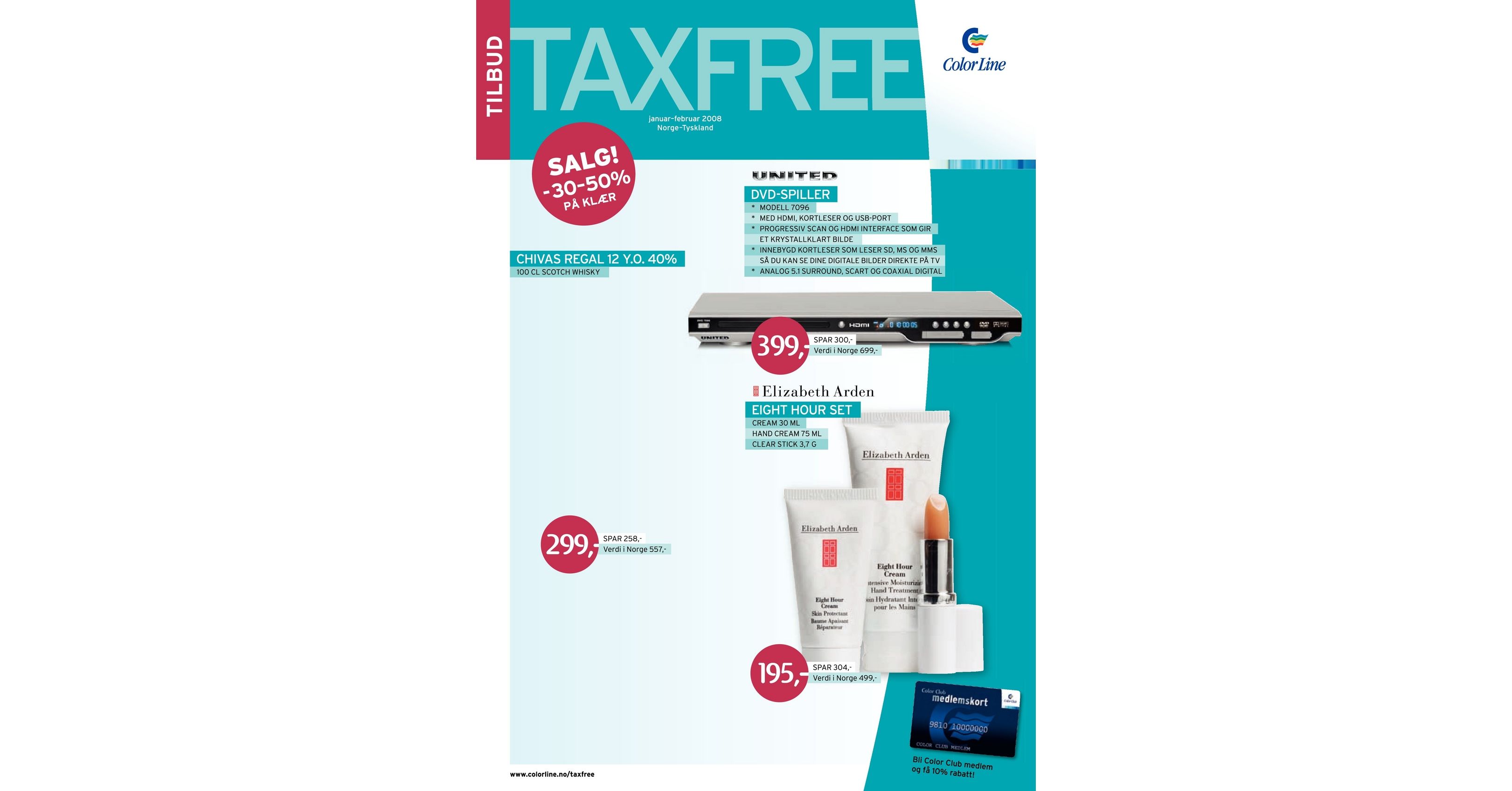 Color Line Tilbudsavis Taxfree jan/feb 2008