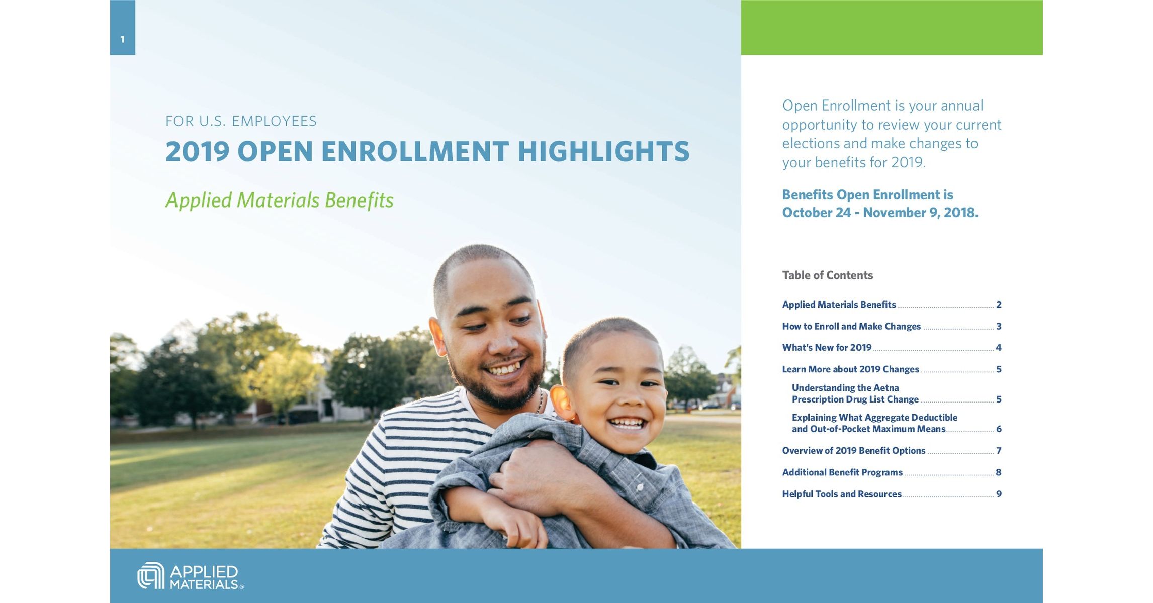 Applied Materials 2019 Open Enrollment Highlights