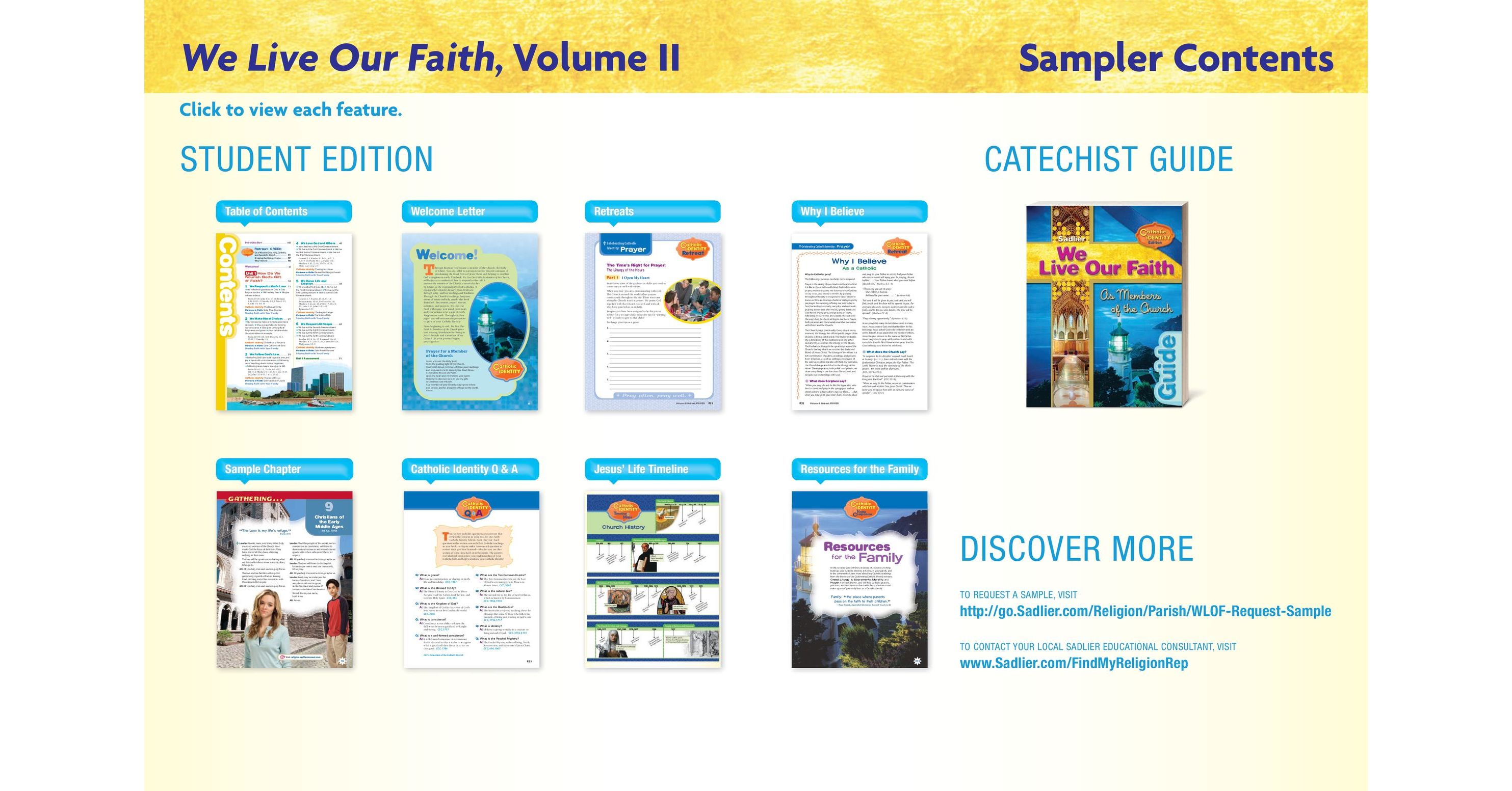 Sadlier | We Live Our Faith | Volume 1 | Grade 8