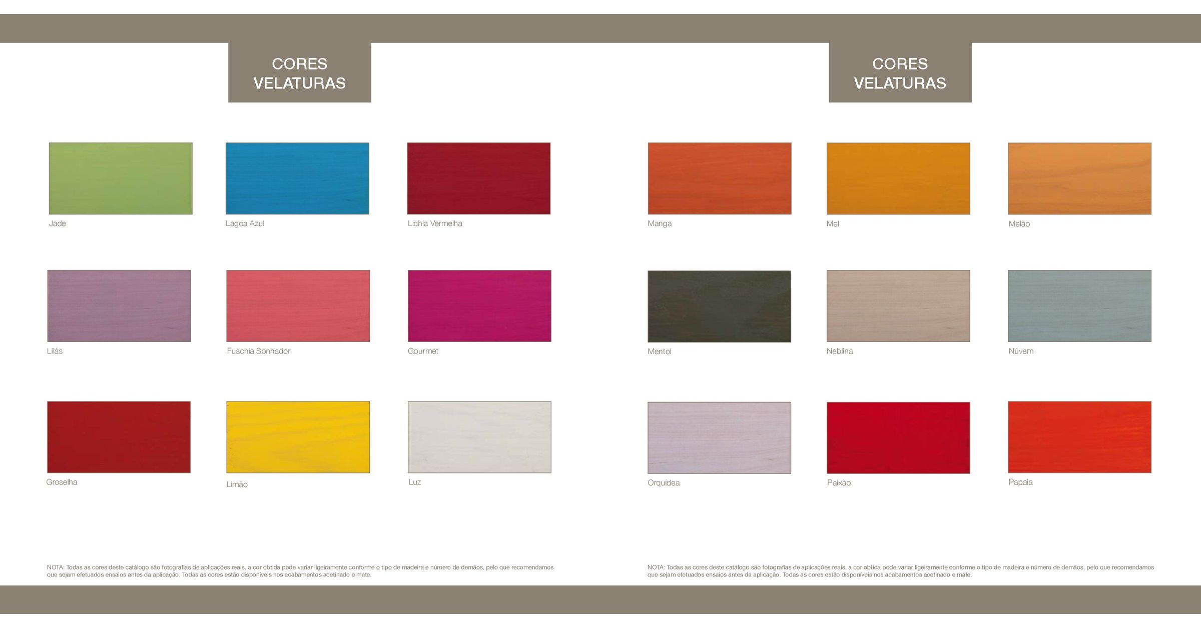 Bondex Catálogo de Cores - Velaturas Decorativas