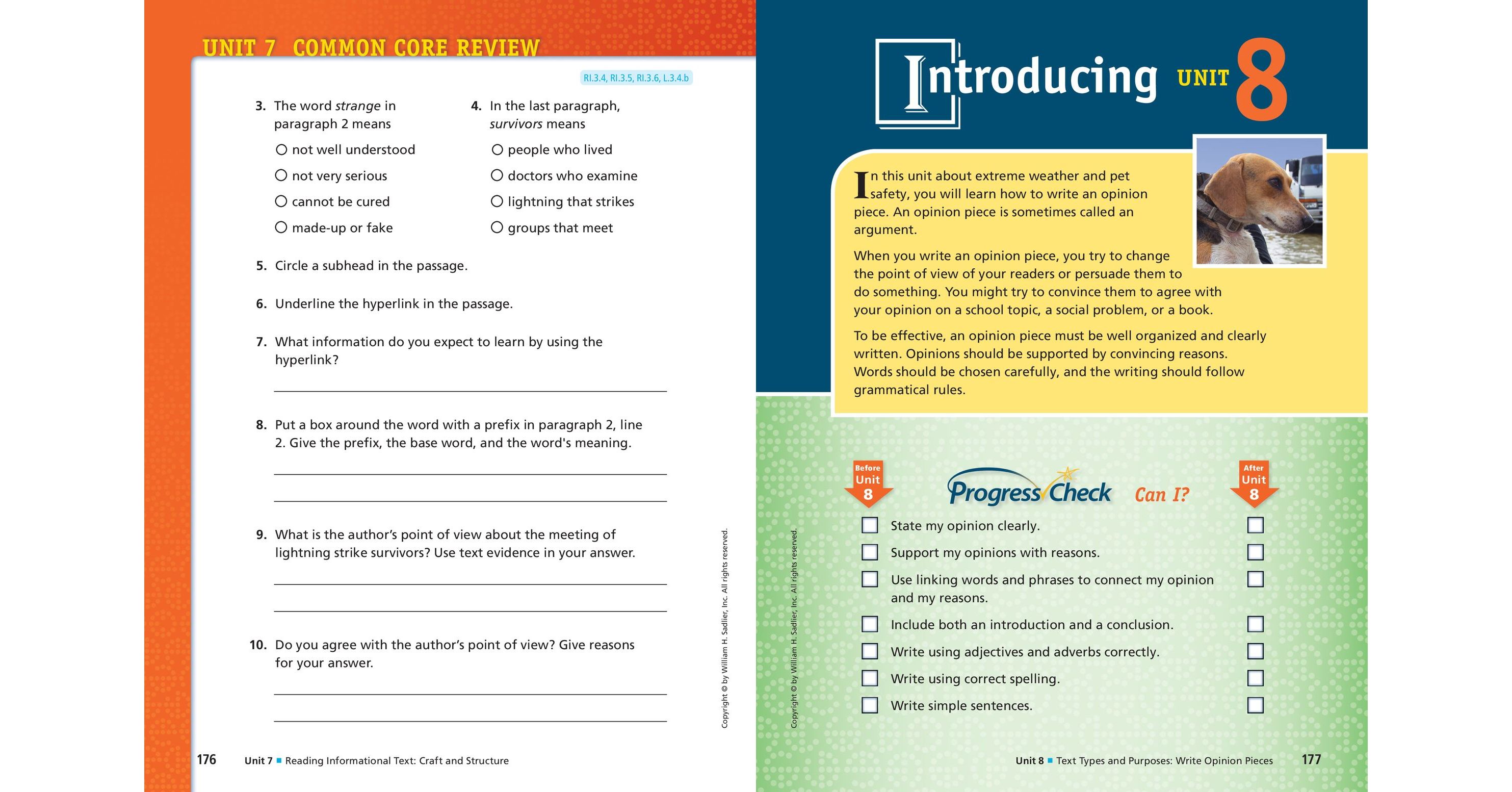 Common Core Progress-English Language Arts-Gr 3 Student Edition Sampler